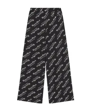 Kenzo Verdy Logo-printed Wide Leg Pajama Pants