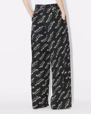 Kenzo Verdy Logo-printed Wide Leg Pajama Pants