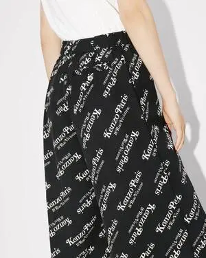 Kenzo Verdy Logo-printed Wide Leg Pajama Pants