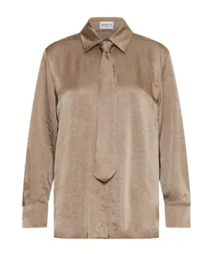 Marella Crinkle Fabric Shirt - Mud