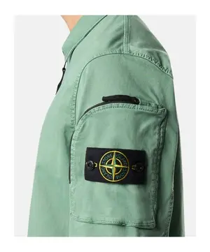 Stone Island Overshirt With Zip Fastening