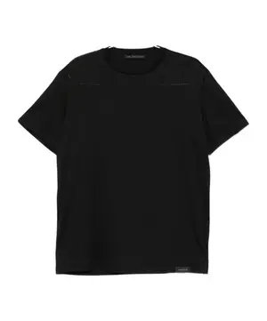 LOW BRAND Logo Patch Crewneck T-shirt