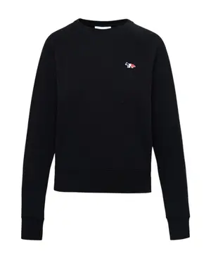 Maison Kitsuné Embroidered Fox Patch Sweatshirt - Black