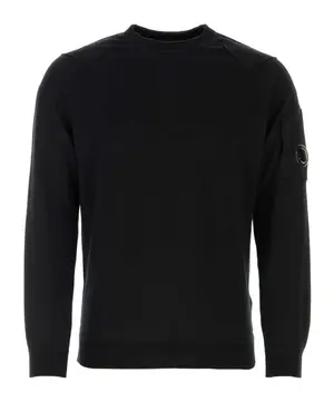 C.P. COMPANY Len-detailed Sleeved Sweater - Black