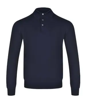 Tagliatore Palmer Long-sleeved Knitted Polo Shirt - Black