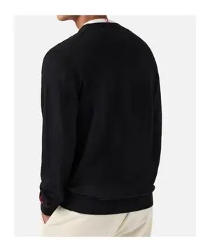 MC2 SAINT BARTH Crewneck Sweater With Embroidered "caffè Corretti Negroni Sbagliati - Black