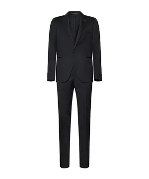 Tagliatore Peak-lapel Suit - Black
