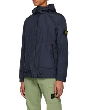 Stone Island Logo Patch Zip-up Jacket