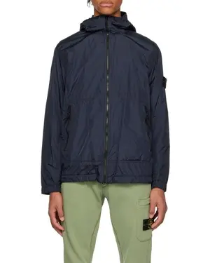Stone Island Logo Patch Zip-up Jacket