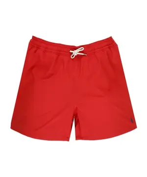 Polo Ralph Lauren Logo Embroidered Swim Trunks - Red