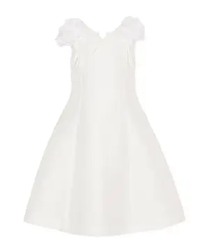 Monnalisa Floral-appliqué Dress - White