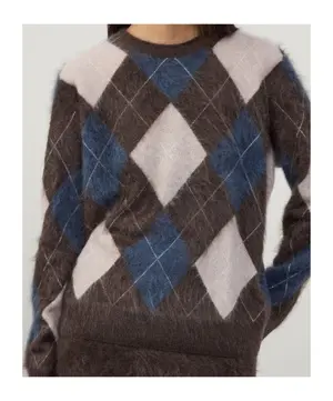 LISA YANG Margy Argyle-pattern Crewneck Sweater