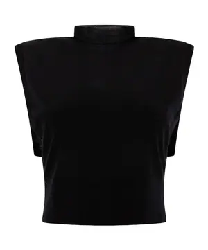 Sportmax High Neck Sleeveless Jumper - Black