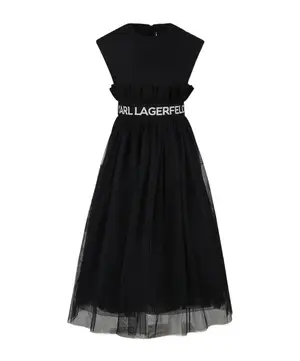 Karl Lagerfeld Sleeveless Dress With Logo Waistband