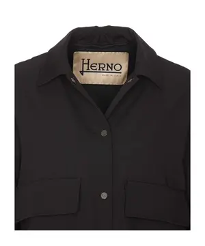 Herno Long Sleeve Jacket With Lapels And Flip Pockets