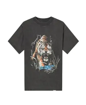 REPRESENT Welcome To The Jungle-print Cotton T-shirt - Black