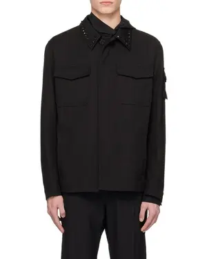 Valentino Garavani Stud Detailed Long-sleeved Shirt