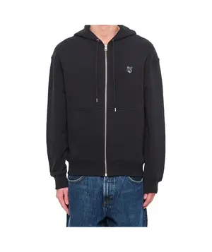 Maison Kitsuné Zip-up Drawstring Hoodie