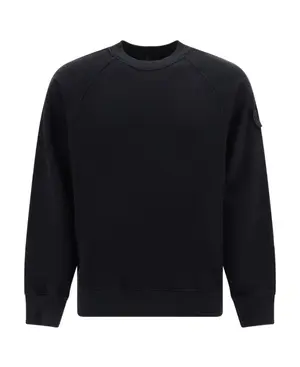 Stone Island Logo-patch Cotton Jumper - Black