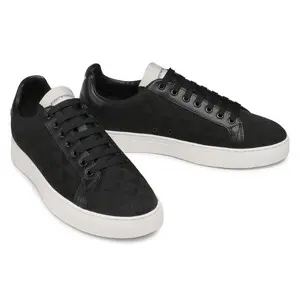 Emporio Armani Round Toe Lace-up Sneakers