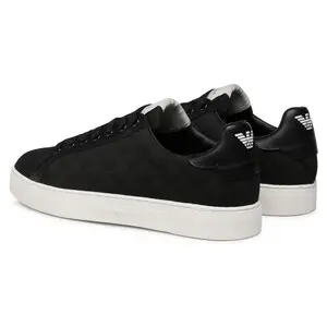 Emporio Armani Round Toe Lace-up Sneakers