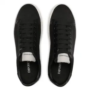 Emporio Armani Round Toe Lace-up Sneakers