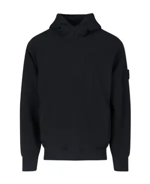 Stone Island Classic Cotton Hoodie - Black