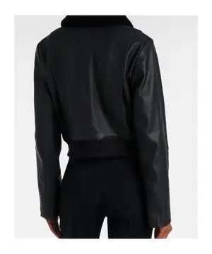 Vince Shearling-trimmed Leather Jacket