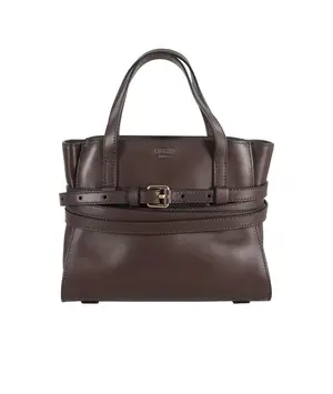 Moschino Embossed Tie Me Handbag - Black