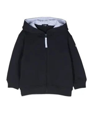 IL GUFO Zipper Hooded Sweater - Black