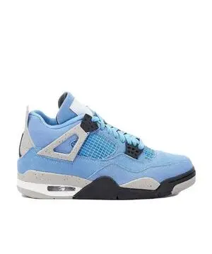 Nike Jordan 4 Retro Logo Details Casual Sneakers - Blue