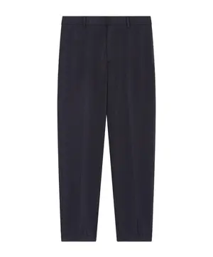 Emporio Armani Striped Casual Trousers - Black