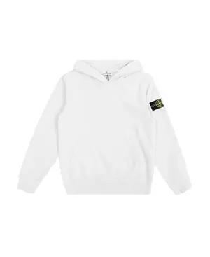 Stone Island Compass-logo Cotton Hoodie - Pearl Gray