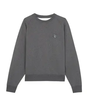 Maison Kitsuné Bold Fox Head Patch Oversized Sweatshirt - Dark Grey
