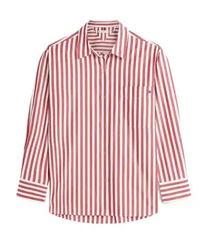 Tommy Hilfiger Long Sleeve Striped Shirt - Red