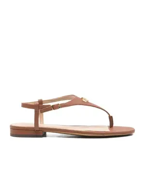 Ralph Lauren T-bar Strap Sandals - Brown