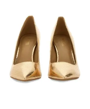 Michael Kors Alina Metallic Pointed-toe Pumps
