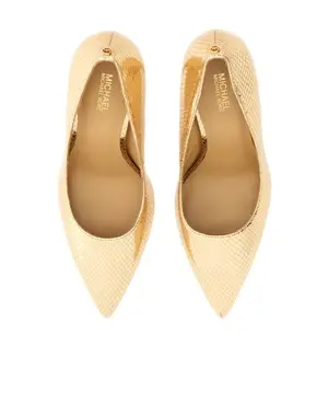 Michael Kors Alina Metallic Pointed-toe Pumps