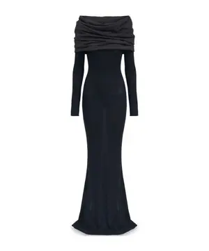 ENTIRE STUDIOS Long Sleeve Maxi Dress With Side Zip And Slit Hem