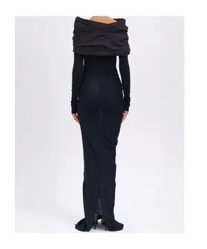 ENTIRE STUDIOS Long Sleeve Maxi Dress With Side Zip And Slit Hem