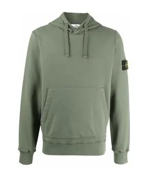 Stone Island Compass Garment-dyed Hoodie - Sage
