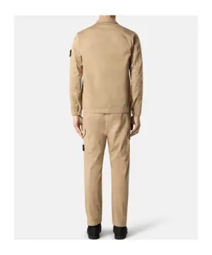 Stone Island Compass Patch Zipped Overshirt