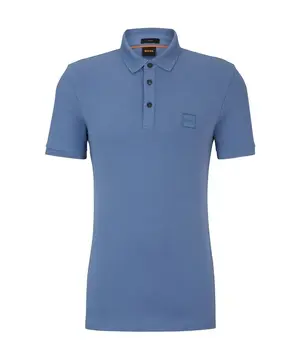 Hugo Boss Logo-appliqué Polo Shirt - Blue