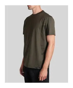 LOW BRAND Logo Patch Crewneck T-shirt