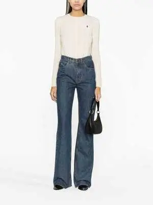 Polo Ralph Lauren Pony Embroidered Cable-knit Jumper - Nude