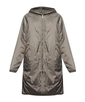 Rick Owens Zipped Hooded Parka - Gray