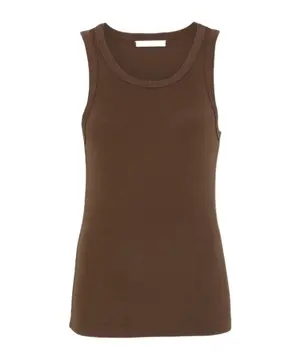 ENTIRE STUDIOS Ribbed Tank Top - Brown