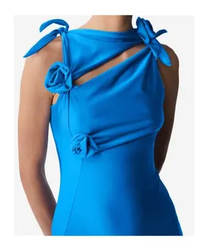 Coperni Asymmetrical Flower Dress