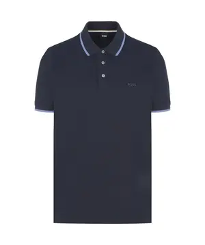 Hugo Boss Parlay Cotton Polo Shirt - Blue