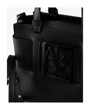 Armani Exchange Logo Structured Tote